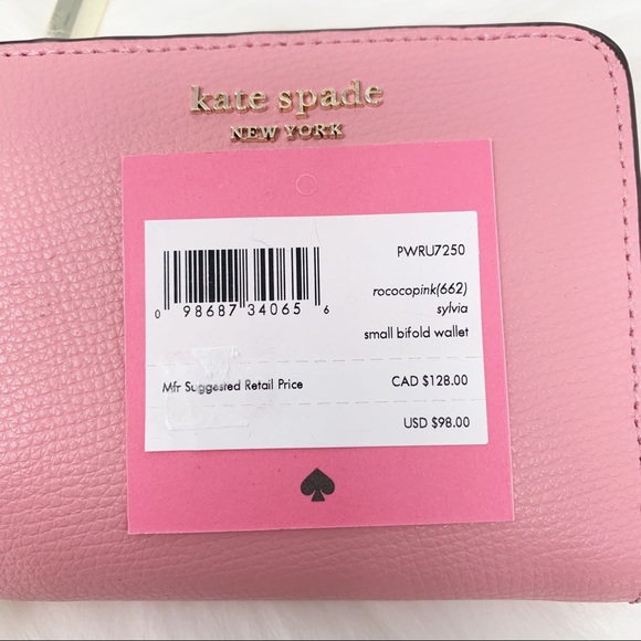 kate spade | Bags | Small Bifold Wallet Kate Space Silvia Rococo Pink ...